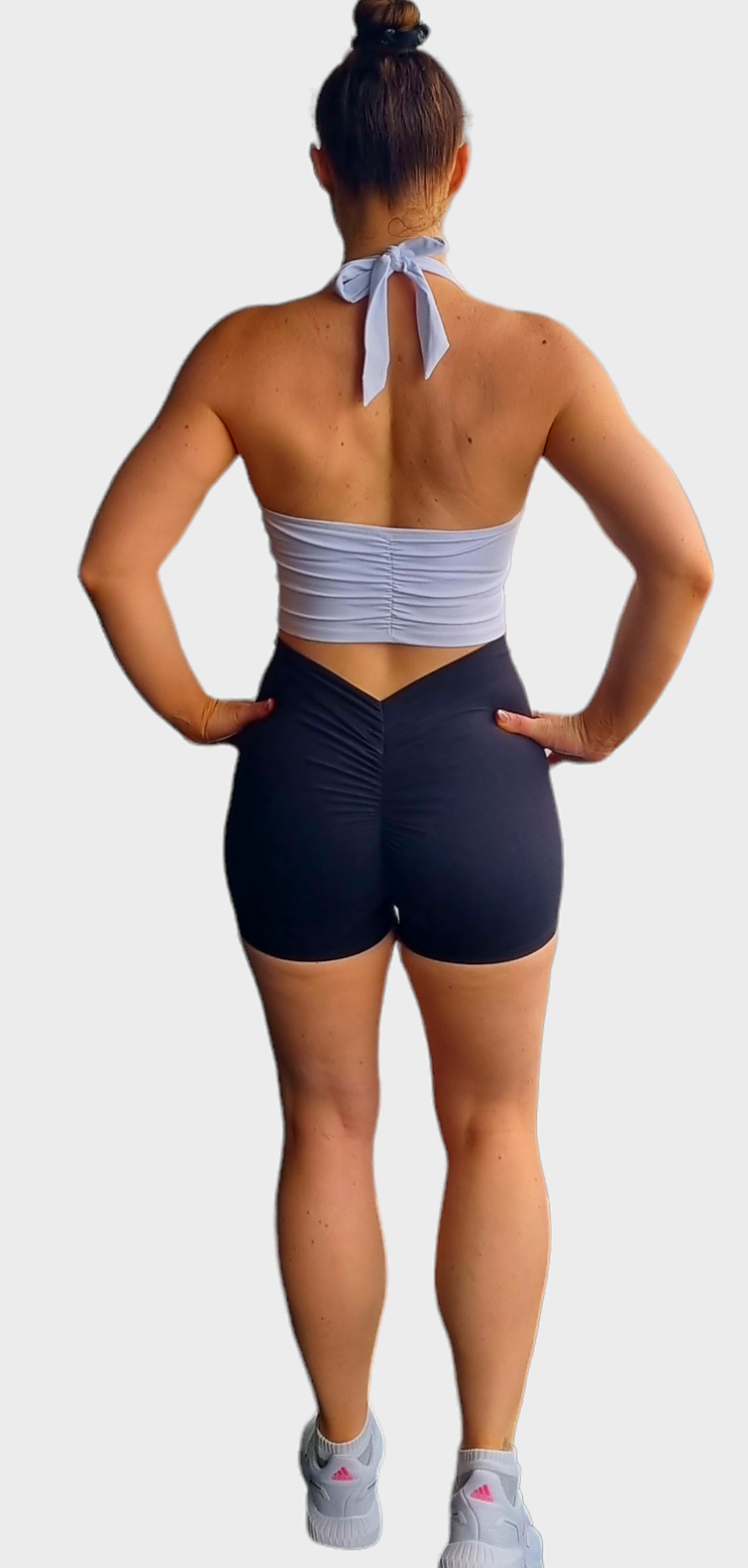 Scrunch Bum V Back Shorts Black – RealFitt Activewear